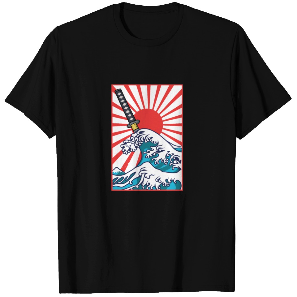 Katana Wave Kendo Japan Samurai Yakuza Ninja Gift T Shirts | ID ...