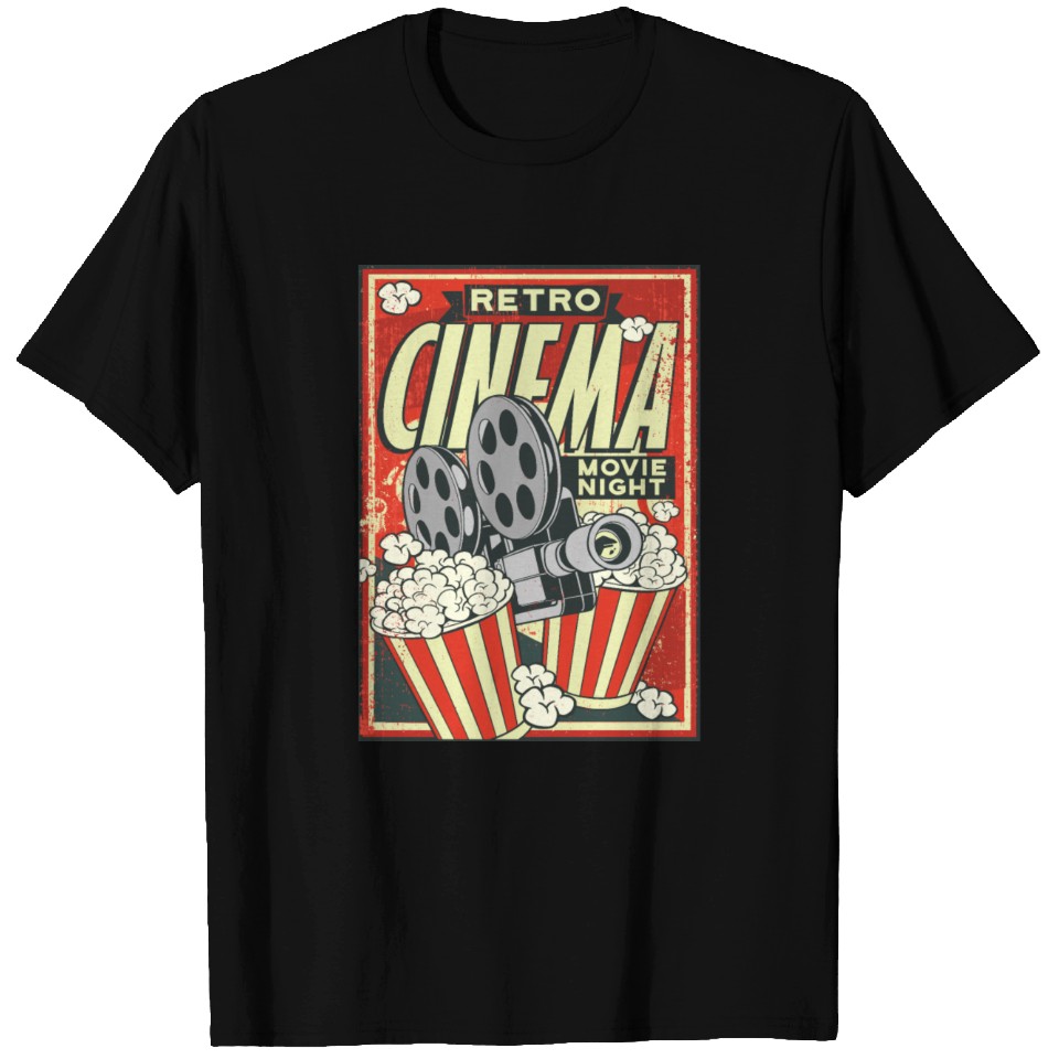 Cinema retro movie camera hollywood design T Shirts | ID 13051177 by ...