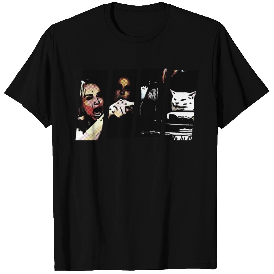 Woman Yelling At Table Dinner Funny Cat Meme Gift T Shirts | ID ...