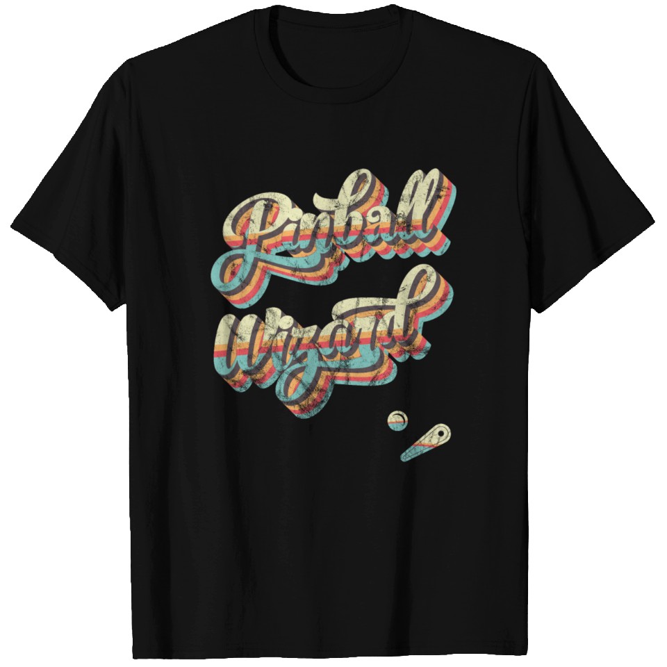 Classic Retro Pinball Wizard Old School Game T Shirts | ID 15661796 by ...