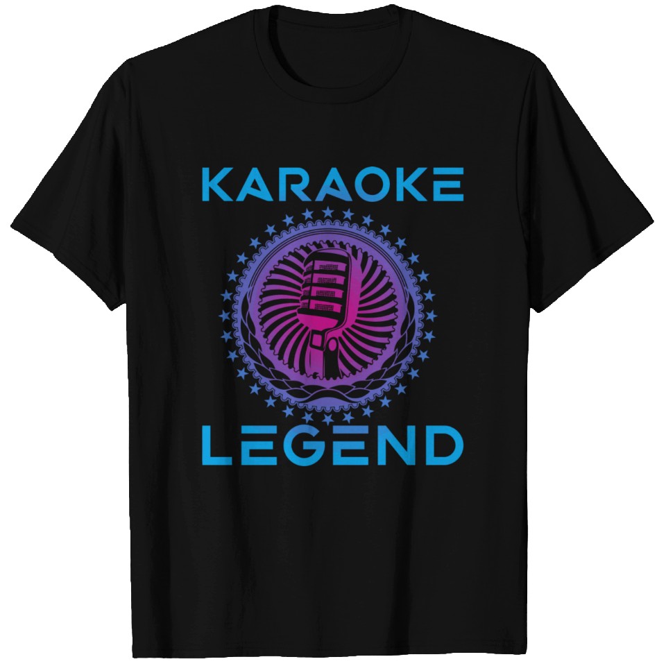 Karaoke Bar Singing Singer Music Microphone Legend T Shirts | ID ...