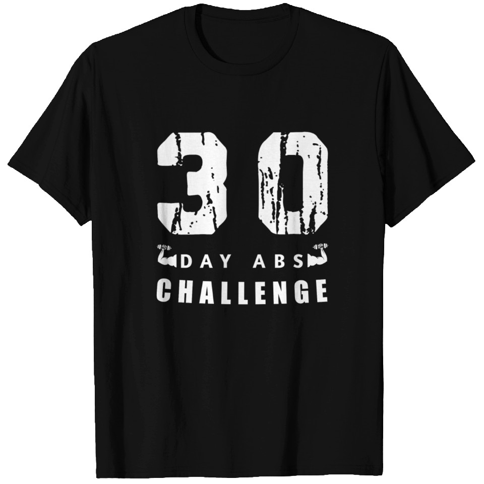 30 day abs challenge for beginners Abs workout T Shirts | ID 15593361 ...