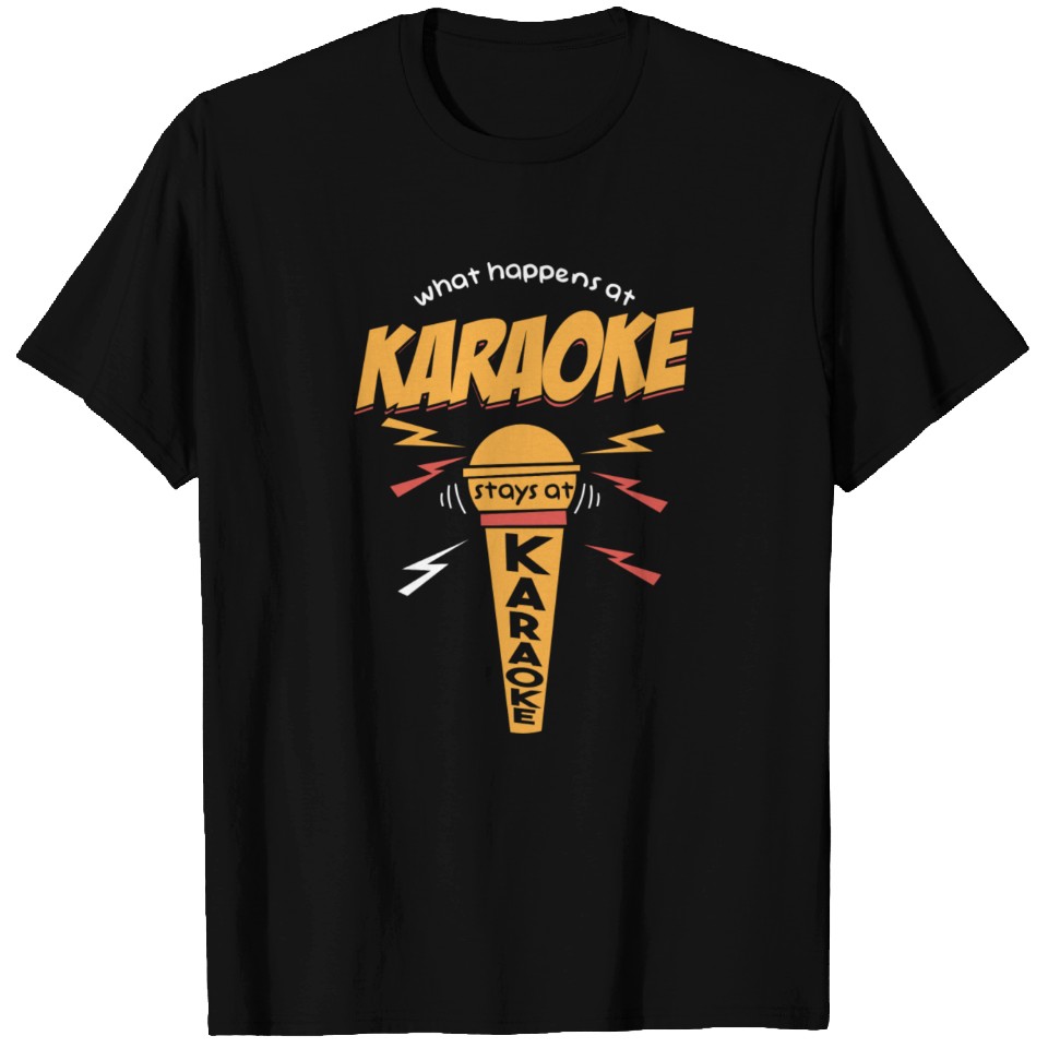 Karaoke Bar Singing Song Party Singer Music Microp T Shirts | ID ...