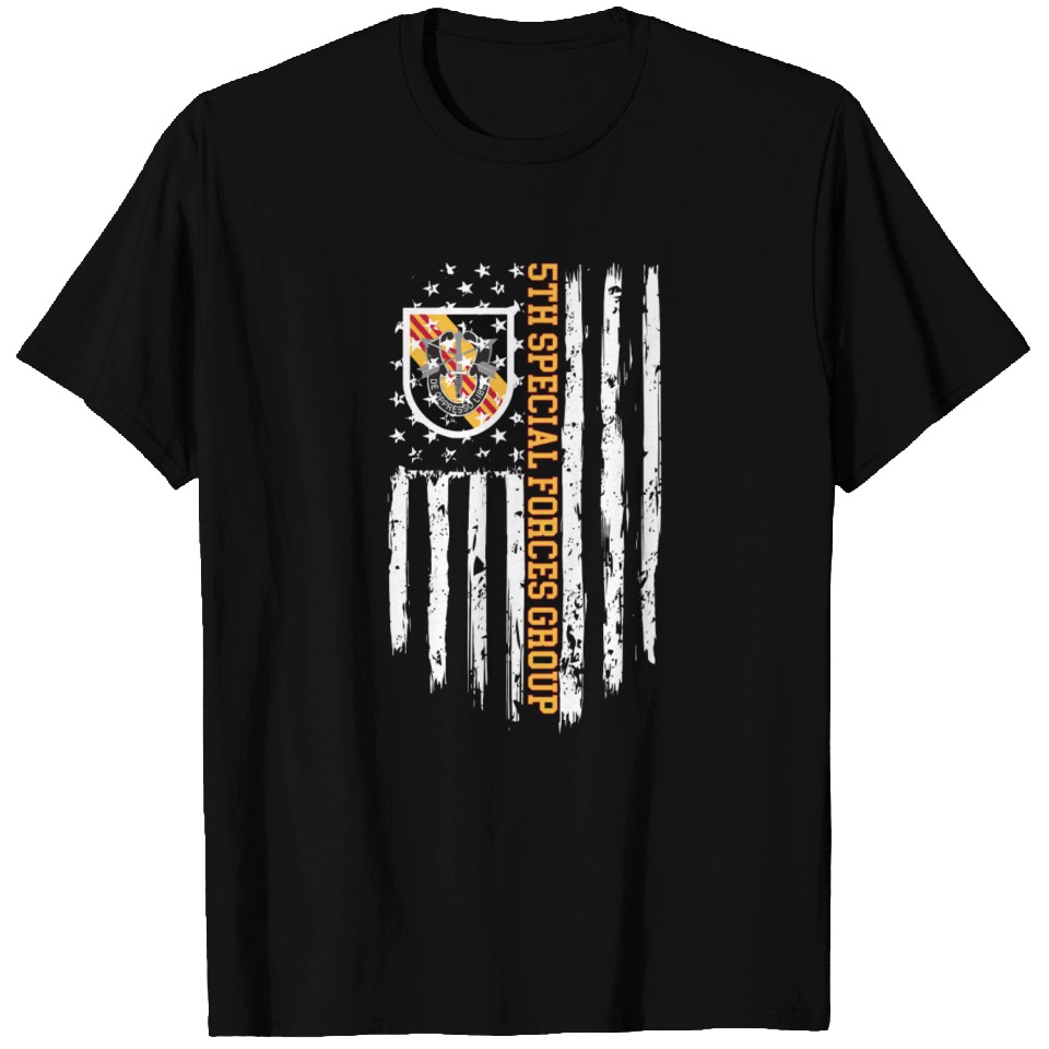 5Th Special Forces Group 5Th Sfg American Flag T Shirts | ID 13558838 ...