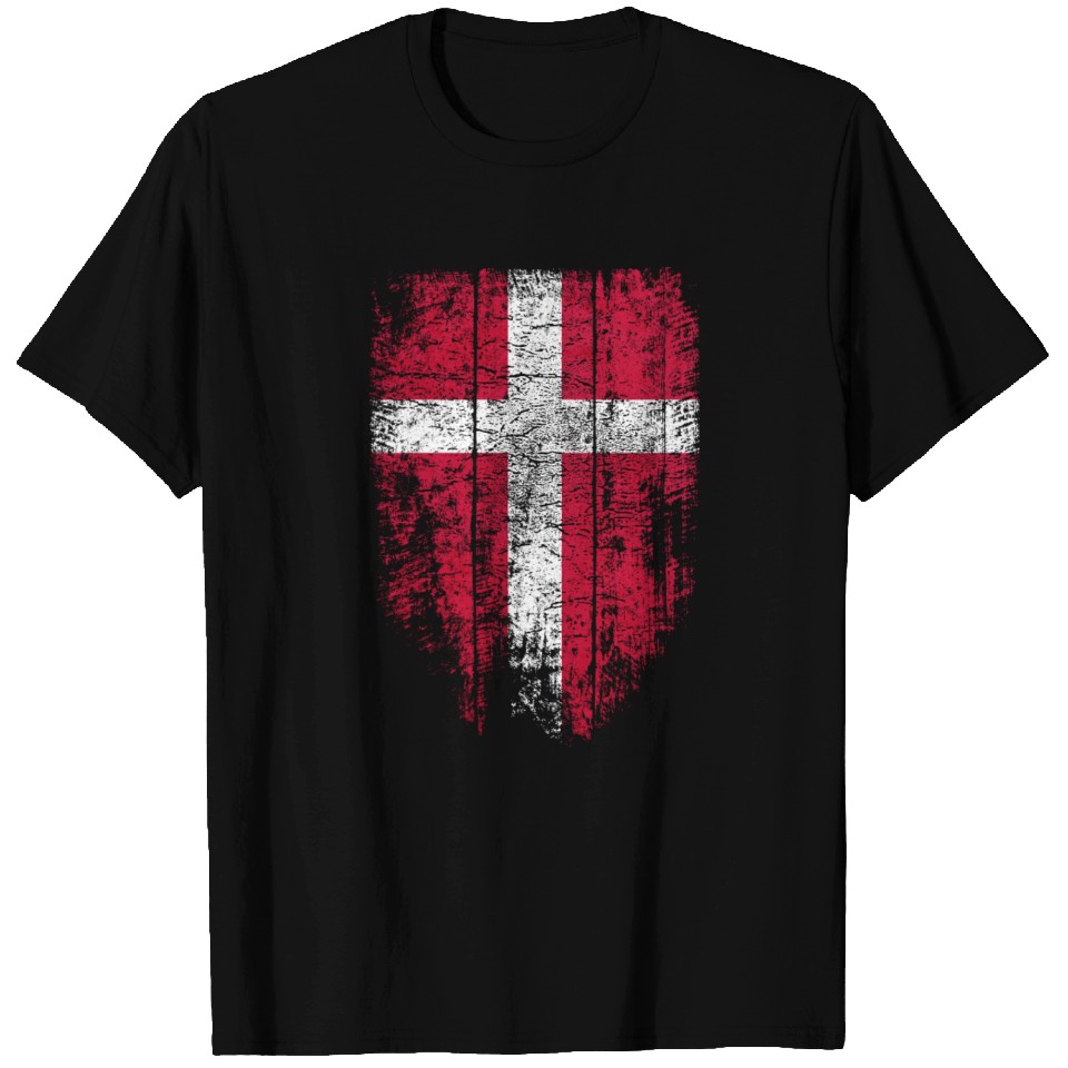 Denmark Danish Flag Vintage Distressed Dannebrog T Shirts | ID 14665976 ...
