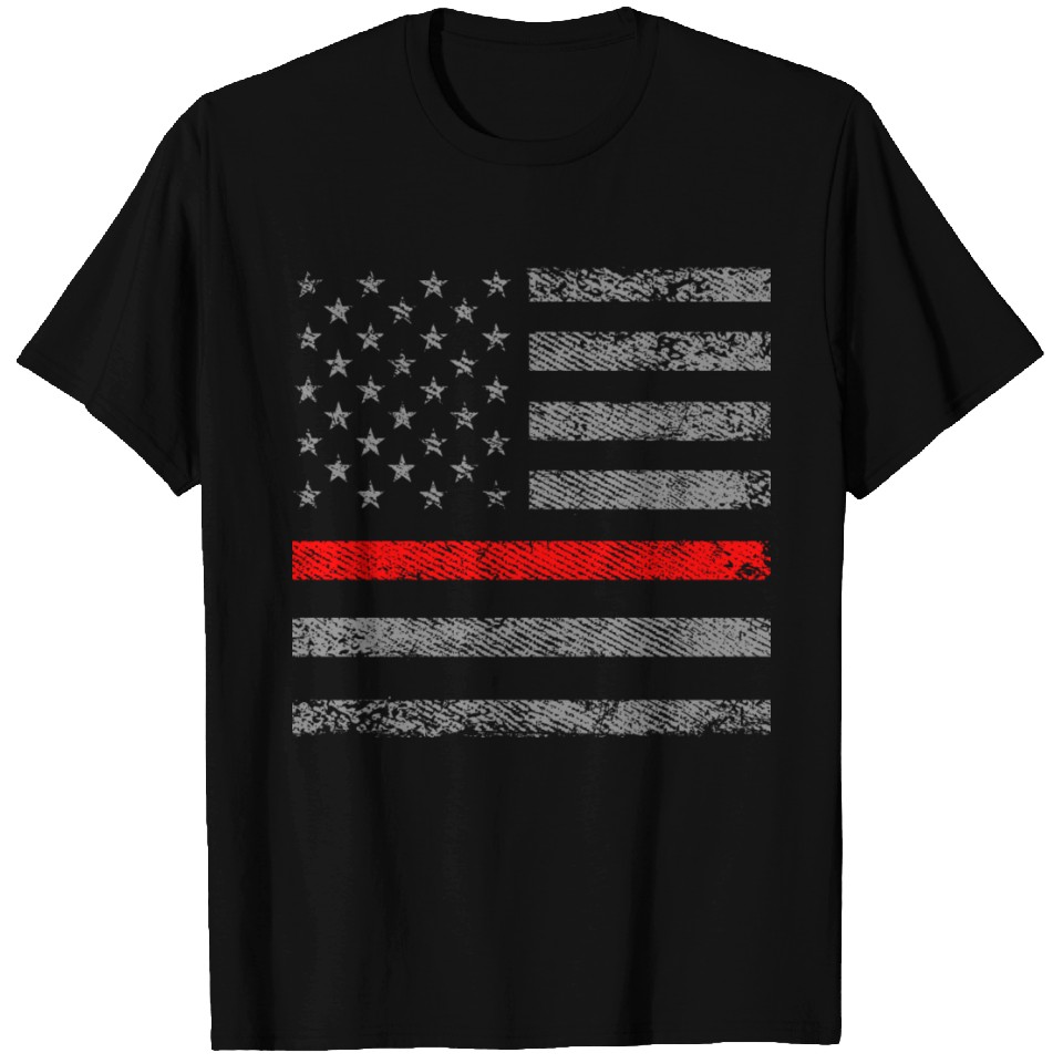 Firefighter Fireman Thin Red Line T Shirts | ID 16379695 by Big Boi ...