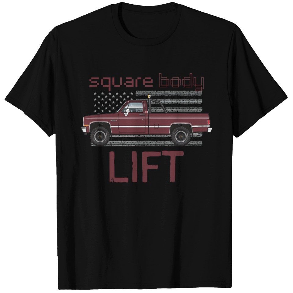 Square Body Lift Dark Carmine T Shirts | ID 16155506 by Big Boi | Printblur