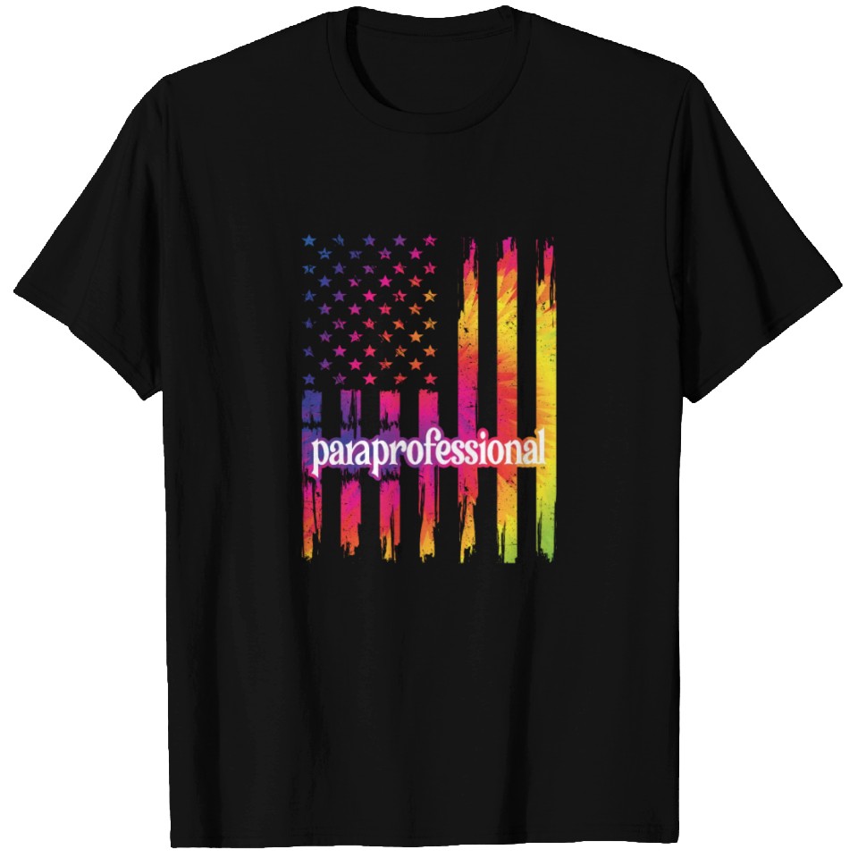 Paraprofessional US Flag Para Teacher Parapro T Shirts | ID 19352567 by ...