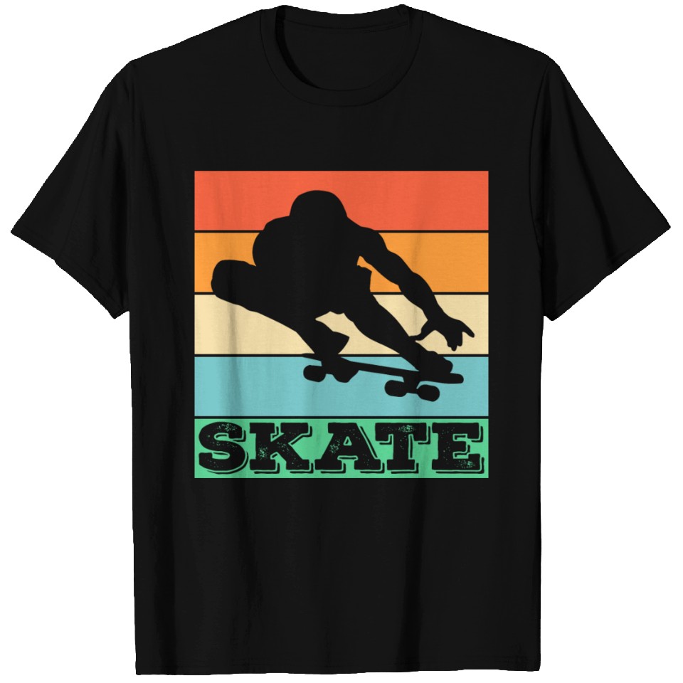 Skateboard Skater Ramp Retro Sunset Skate T Shirts | ID 18256831 by Big ...