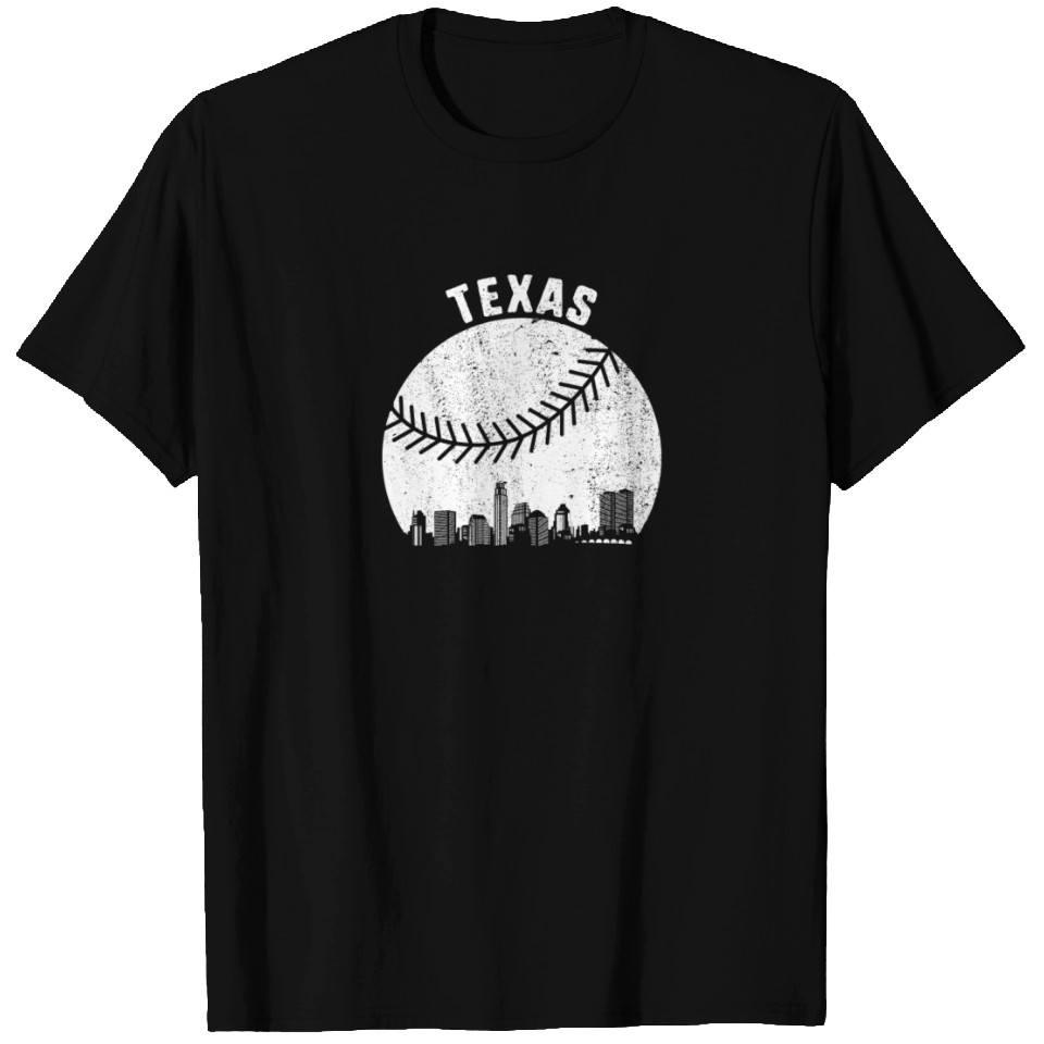 Austin Skyline Baseball Fan Vintage Texas Austin T Shirts | ID 19060595 ...