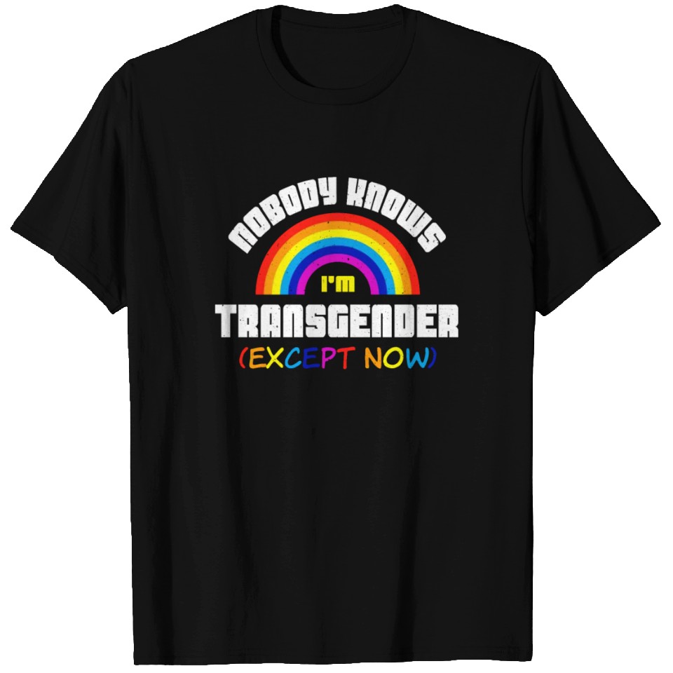 Nobody Knows Transgender Rainbow LGBT Pride Month T Shirts | ID ...