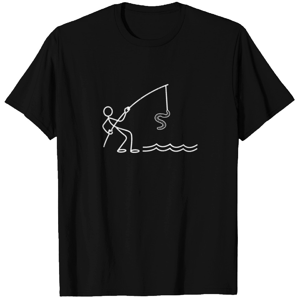Funny Stick Figure Fishing Worm Compost Worms T Shirts | ID 18784209 by ...