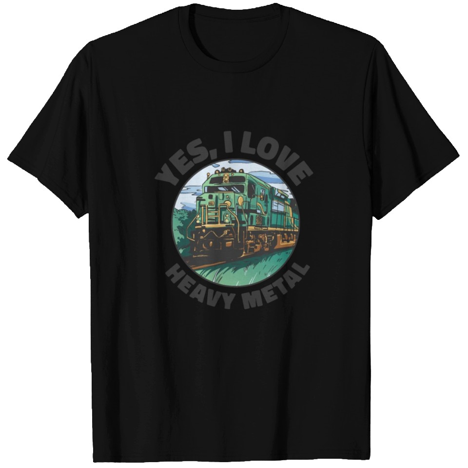 Train Transportation Locomotive Heavy Metal T Shirts | ID 16368400 by ...