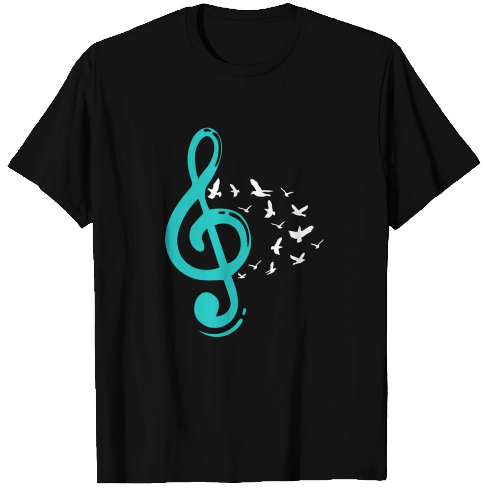 Treble Clef Birds Music Teacher Musician T Shirts | ID 16283642 by Big ...
