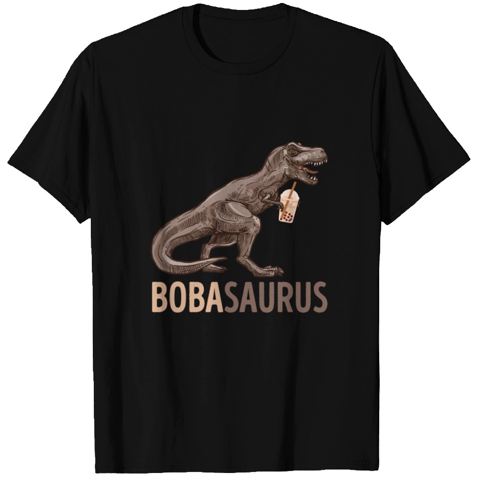Bobasaurus T rex Dinosaur Boba Saurus Bubble Tea T Shirts | ID 18858128 ...