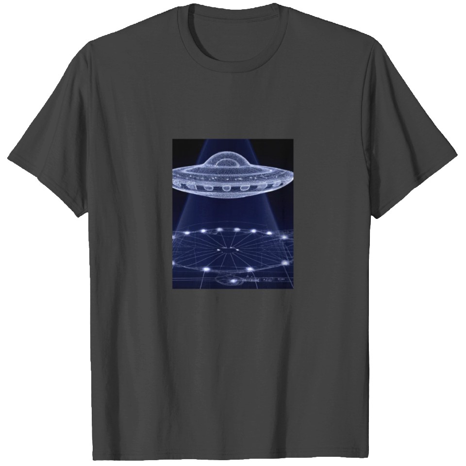UFO Blueprint Flying Saucer Blueprint Ancient T Shirts