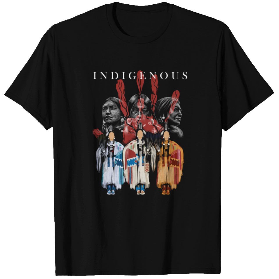 Native American Indigenous Red Hand Indian Blood T Shirts | ID 16412859 ...