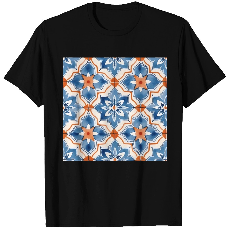 Floral Fantasia Detailed Summer Tile Collection 02 T Shirts | ID ...