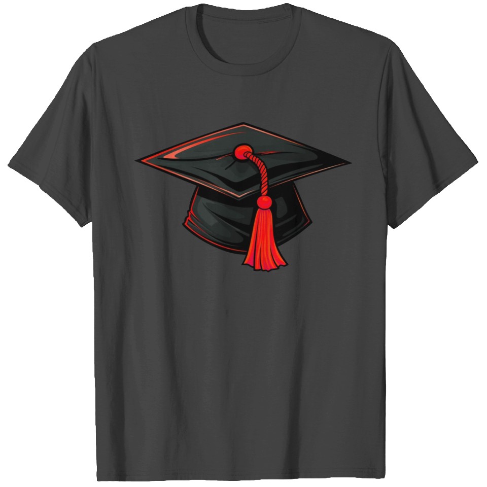 Graduation Cap Red, Graduation Cap, graduate T Shirts