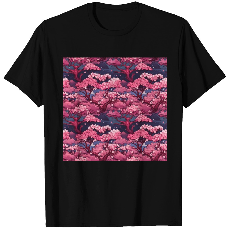 Anime Euphoria: Fantasy Cherry Blossom Dreamscape T Shirts | ID ...