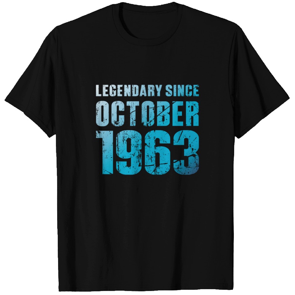 October 1963 Limited Edition Birthday Present T Shirts | ID 19343398 by ...