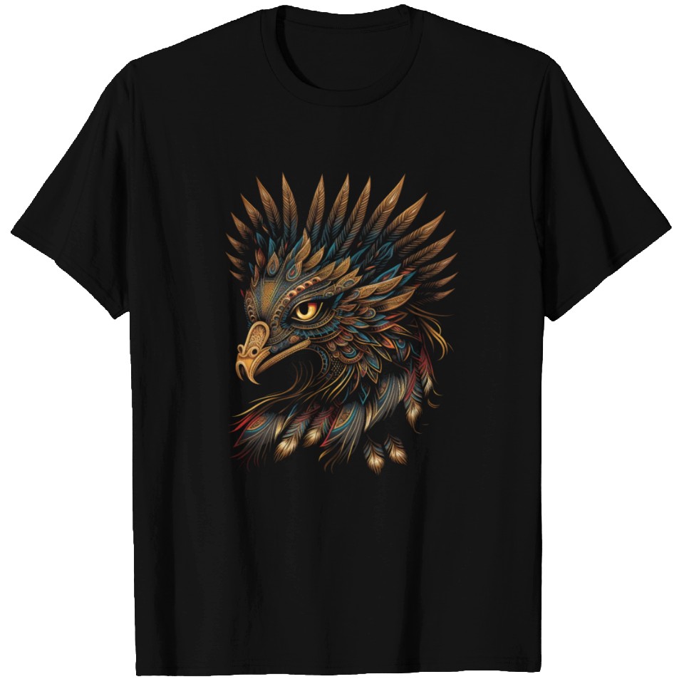 Aztec Golden Eagle Azteca Mexican Indigenous Art T Shirts | ID 16848804 ...