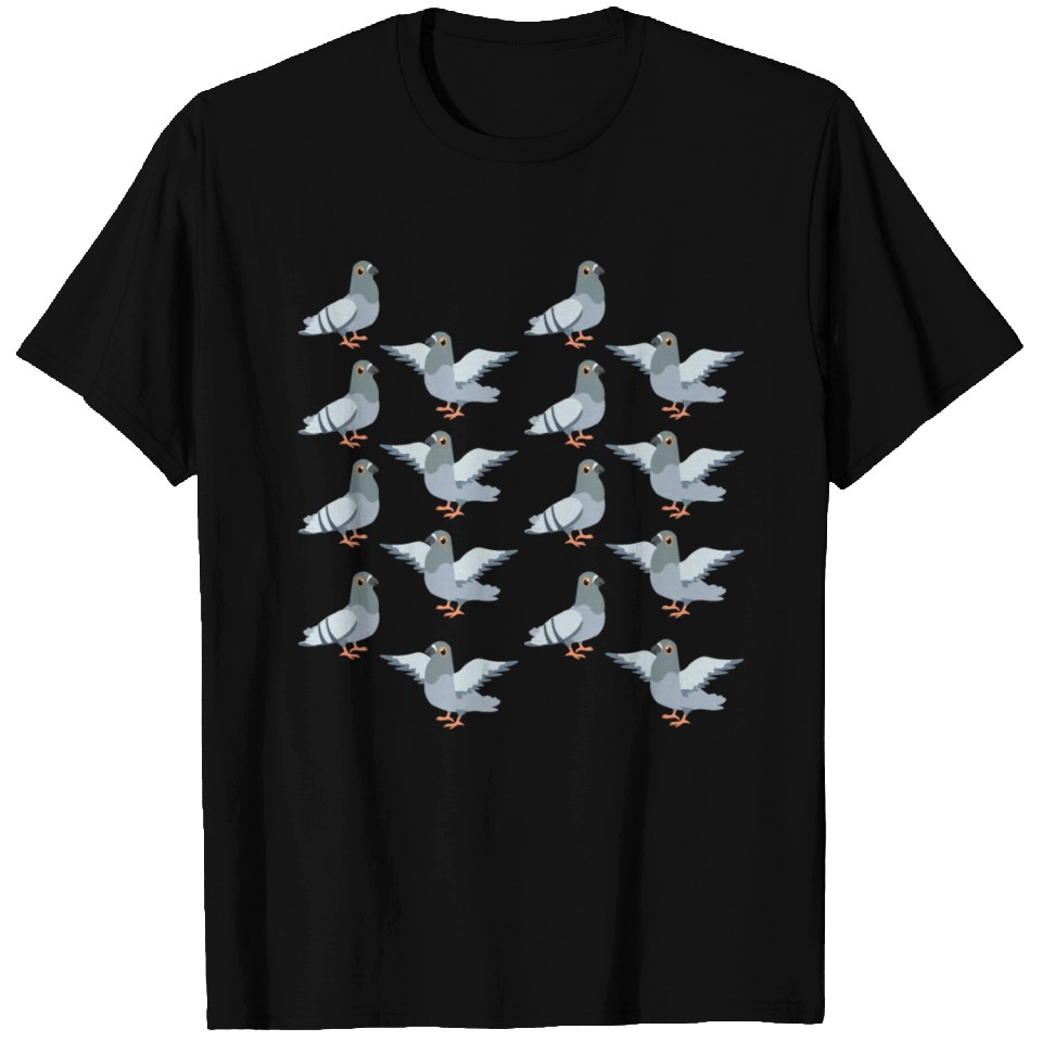 Feral Pigeon Pattern Design for Pigeon Lovers T Shirts | ID 18886227 by ...