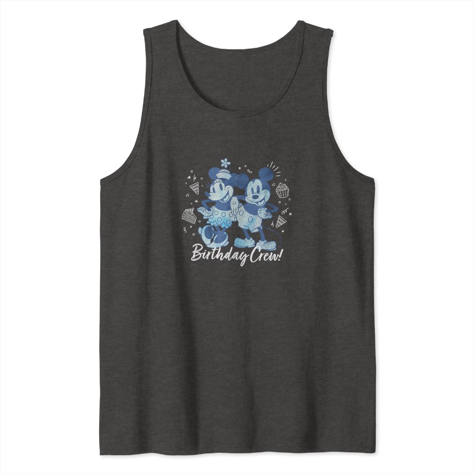 Disney Mickey Mouse and Minnie Mouse Birthday Crew Retro T-Shirt Tank ...
