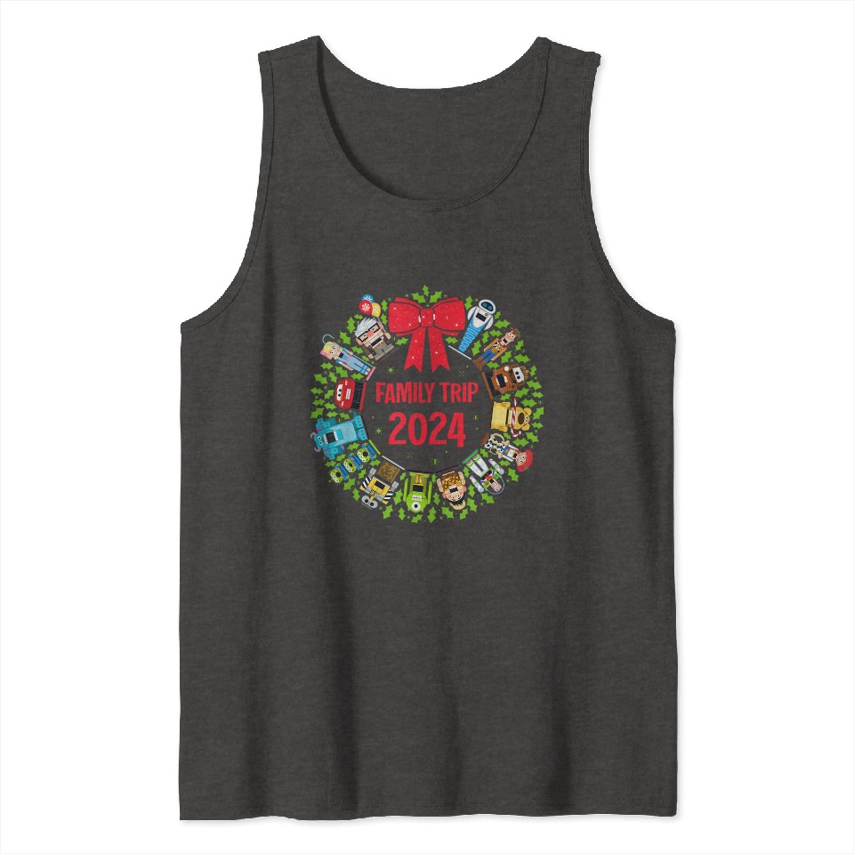 Disneyss Pixars Nutcrackers Wreath Christmas Family Trip 2024 Tank Tops ...