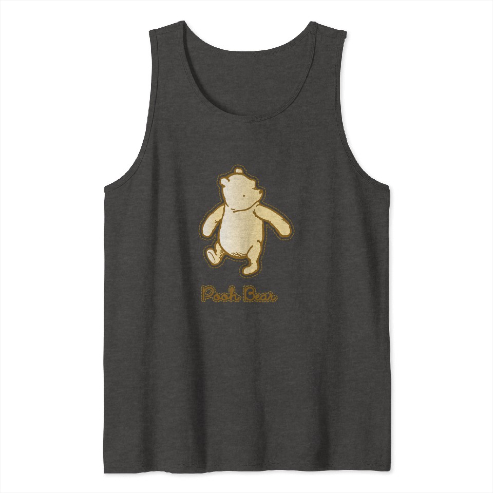 Disney Winnie the Pooh Cute Pooh Bear Sketch Chest Portrait Long Sleeve ...