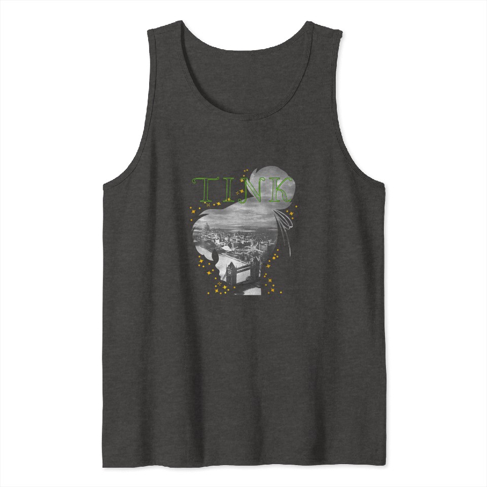Disney Peter Pan Tinkerbell Silhouette Fill London Bridge Tank Tops ...
