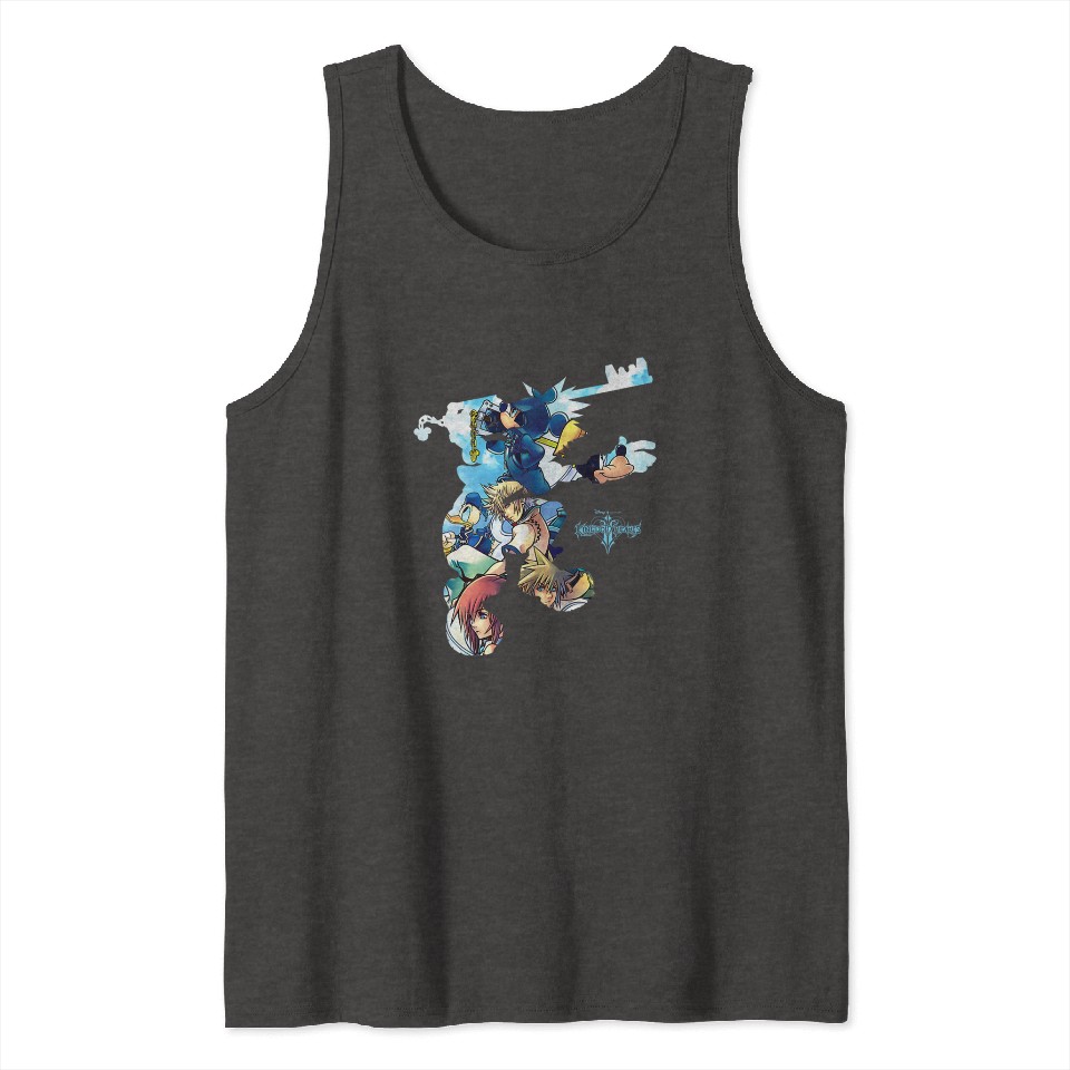 Disney Kingdom Hearts Heroes Group Shot Sora Silhouette Fill Premium ...