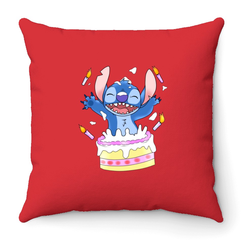 Disney Lilo Stitch Birthday Girl Throw Pillows, Stitch Birthday Throw ...