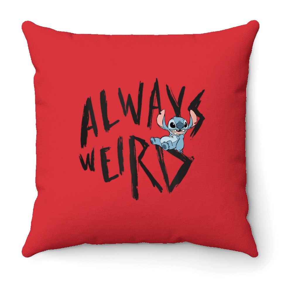 Disney Lilo Stitch Always Weird Sassy Stitch Chest Poster Throw Pillows ...
