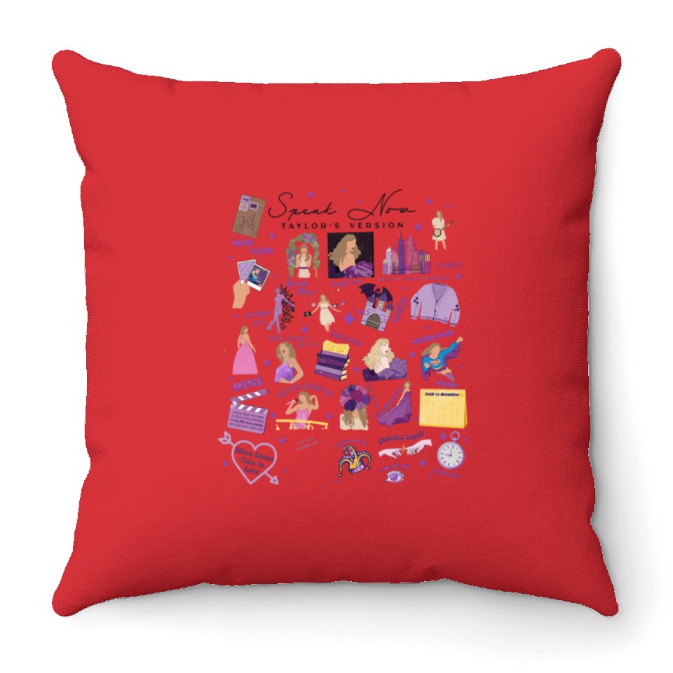 Speak Now Taylor's Vesion Throw Pillows, Speak Now Merch, Taylor Eras ...