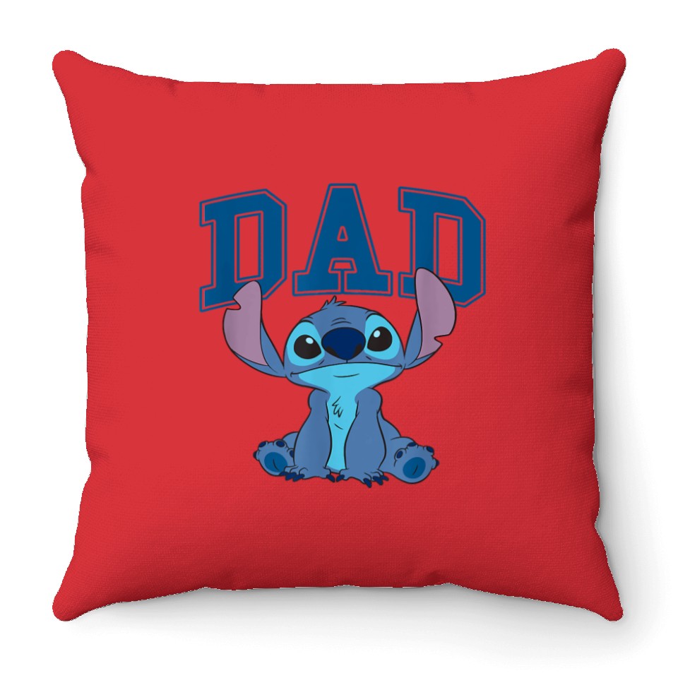 Disney Lilo & Stitch Vintage Dad Cool Stitch Col Throw Pillows | ID ...