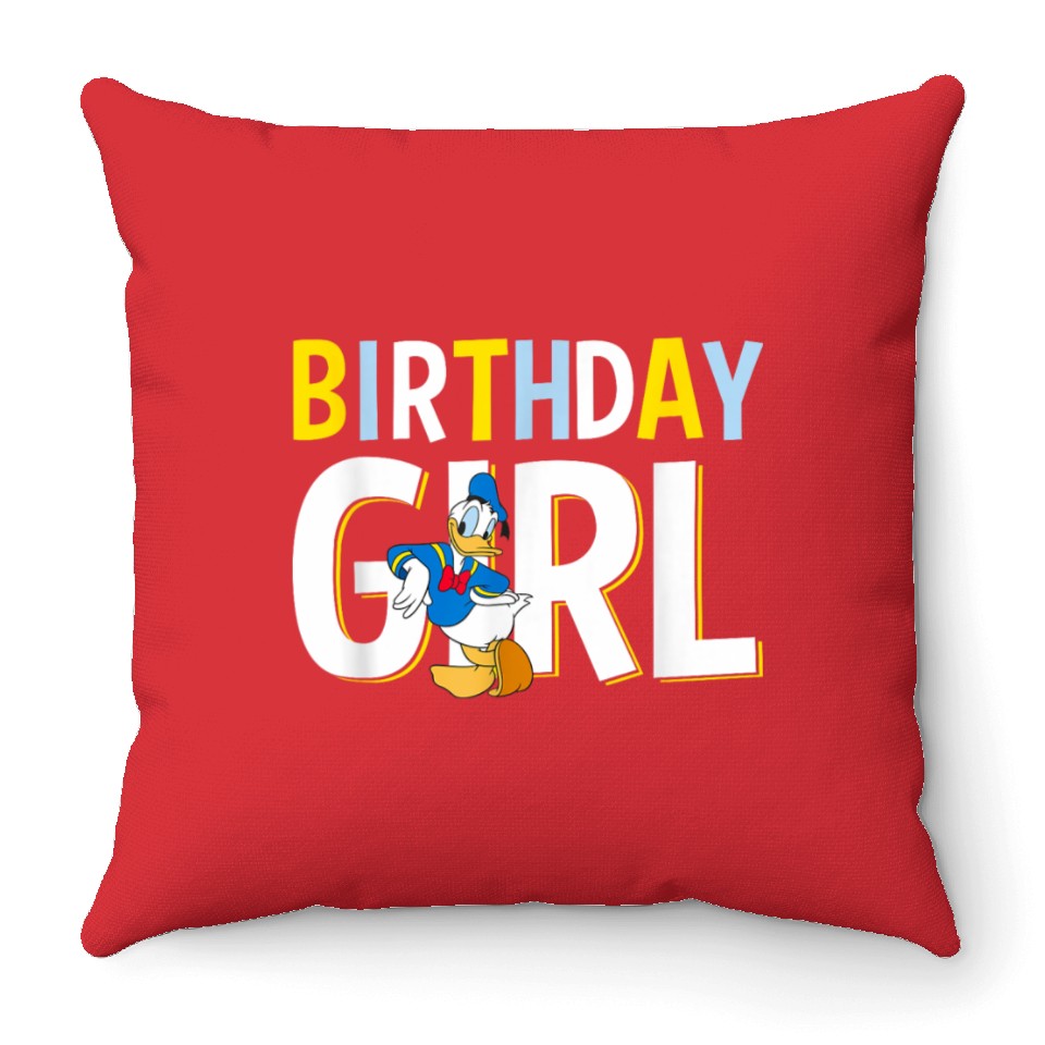 Disney Mickey And Friends Birthday Girl Vintage Donald Duck gifts Throw ...