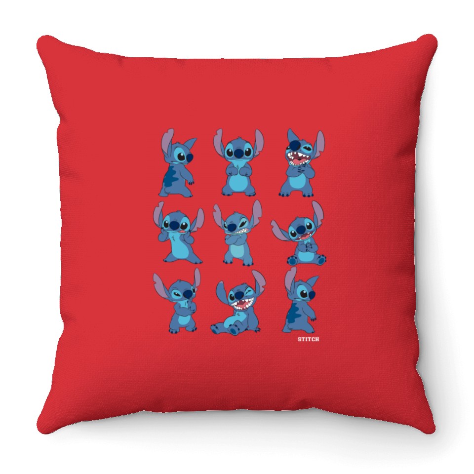 Disney Lilo Stitch Different Emotions Stitch Chest Grid Long Sleeve ...