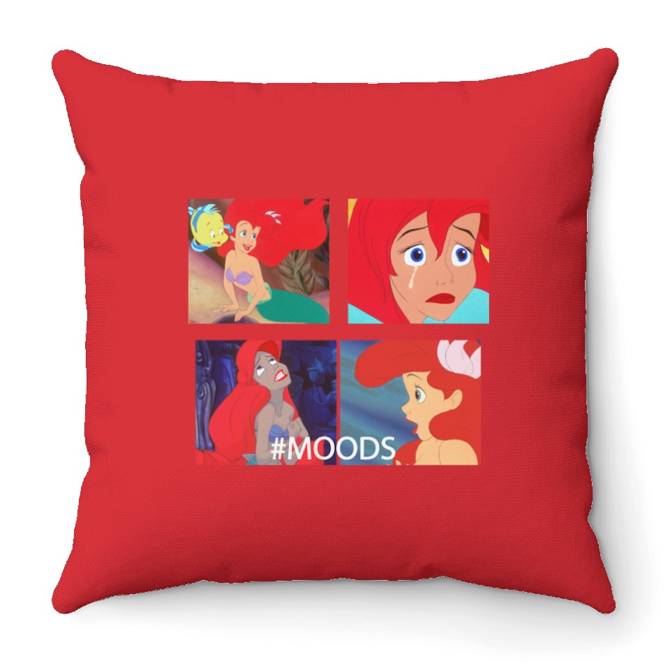 Disney The Little Mermaid Ariel Mood Panels Throw Pillows | ID 21659479 ...