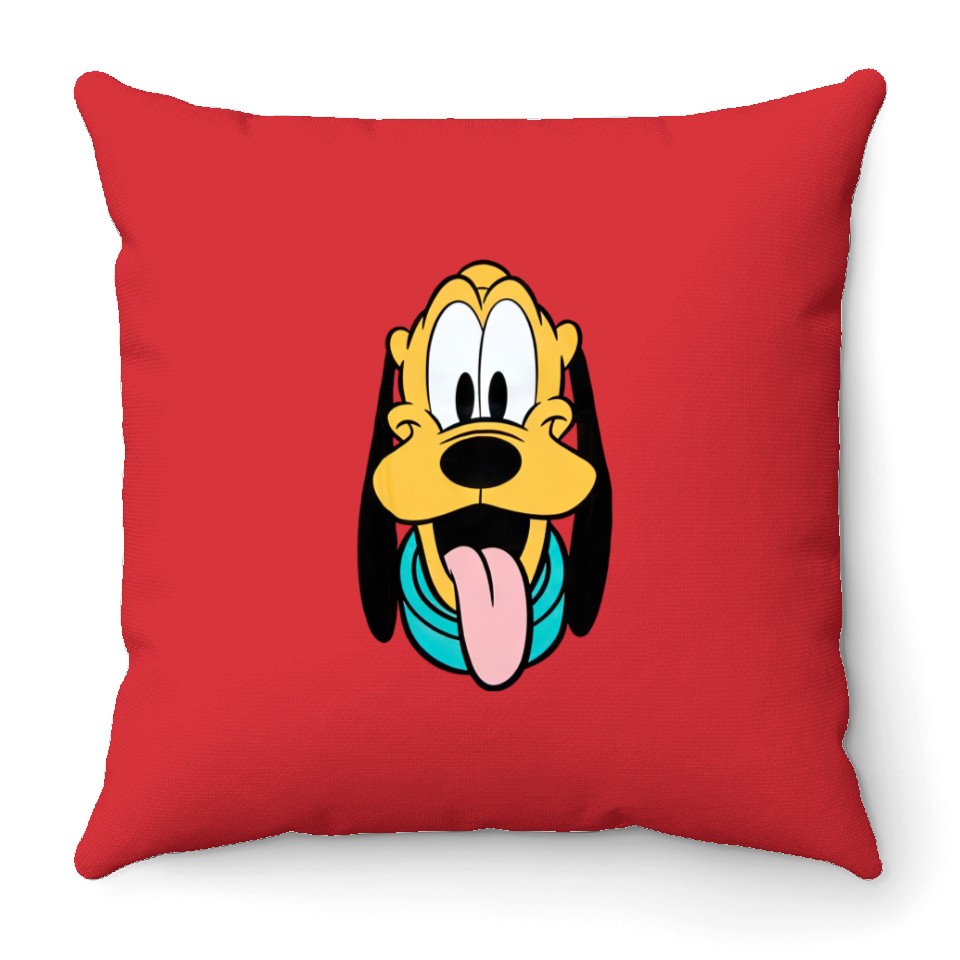 Disney Pluto Happy Face Throw Pillows | ID 21695113 by Danish Raza ...