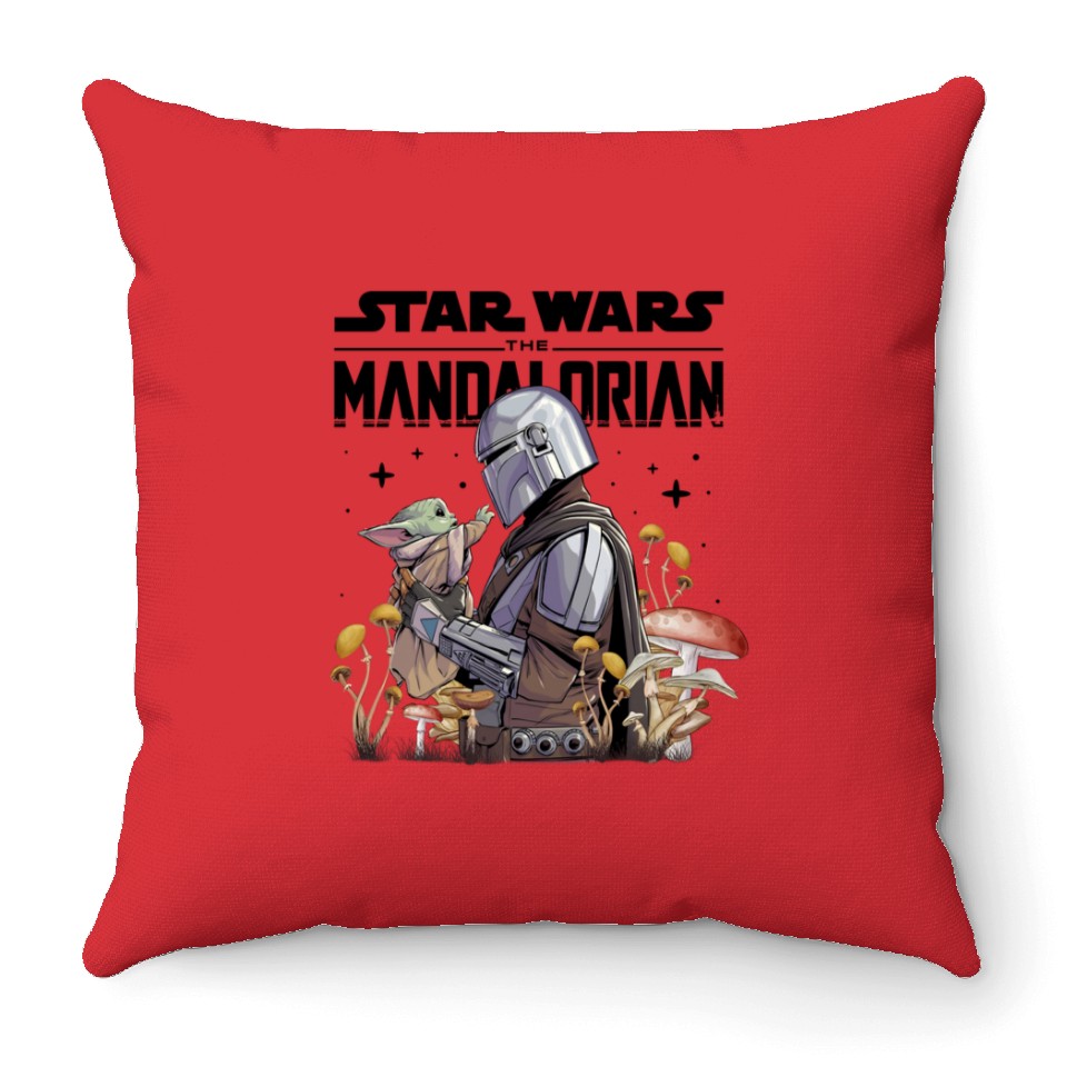 Mandalorian And Baby Yoda Throw Pillows, Mandalorian Throw Pillows ...