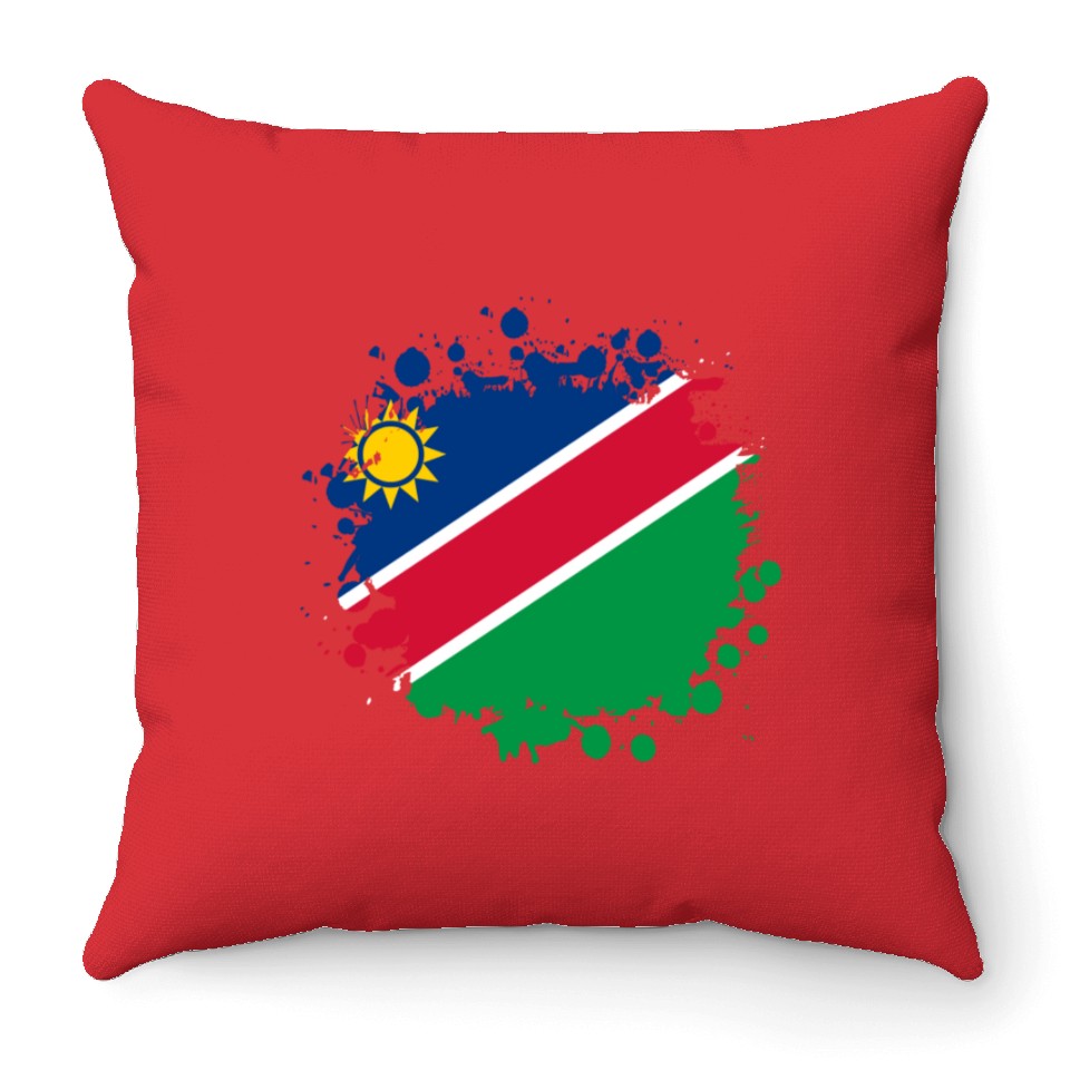 Namibia flags blob design Throw Pillows | ID 43920895 by Camila ...