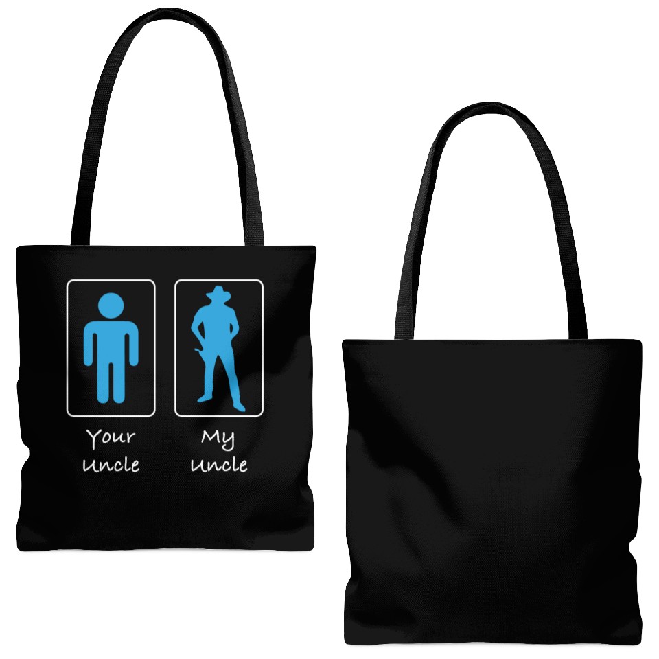 Your Uncle My Uncle Cowboy Tote Bags (AOP) | ID 48572047 by Camila ...