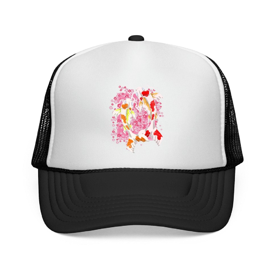 Sakura Koi Fish Gift Cherry Blossom Koi Carp Trucker Caps | ID 47710525 ...