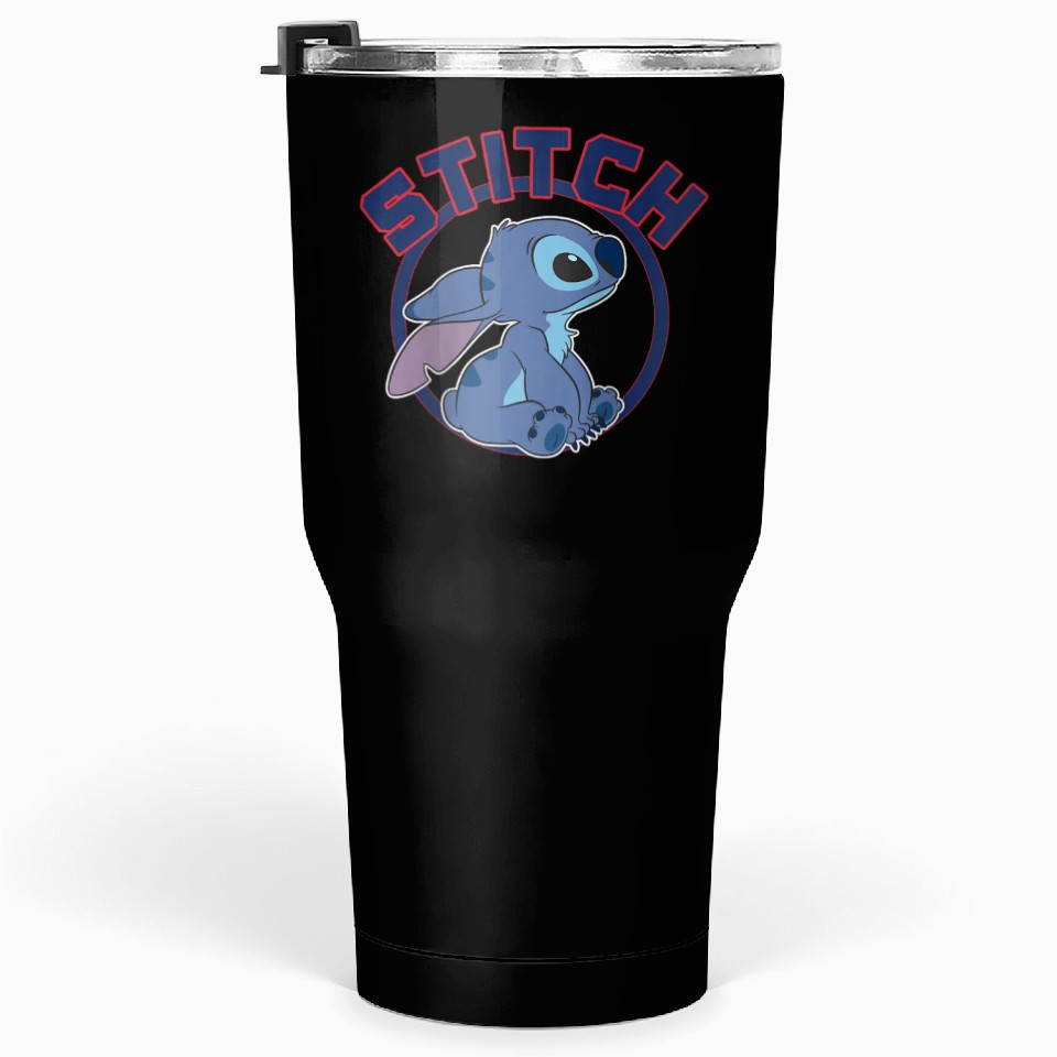 Disney Lilo Stitch Cute Stitch Profile Big Chest Circle V2 Tumblers 30 ...