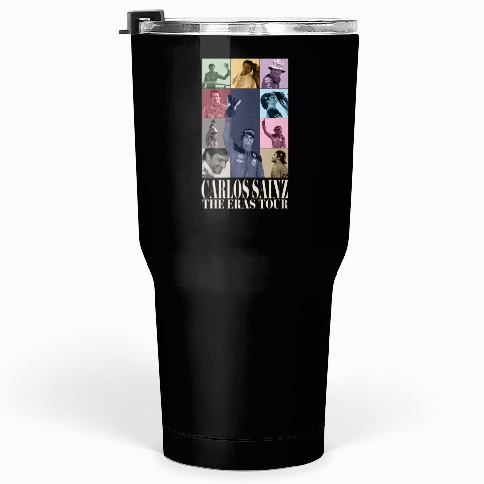 Carlos Sainz Eras Tour 2023 V2 season white letters Tumblers 30 oz | ID ...