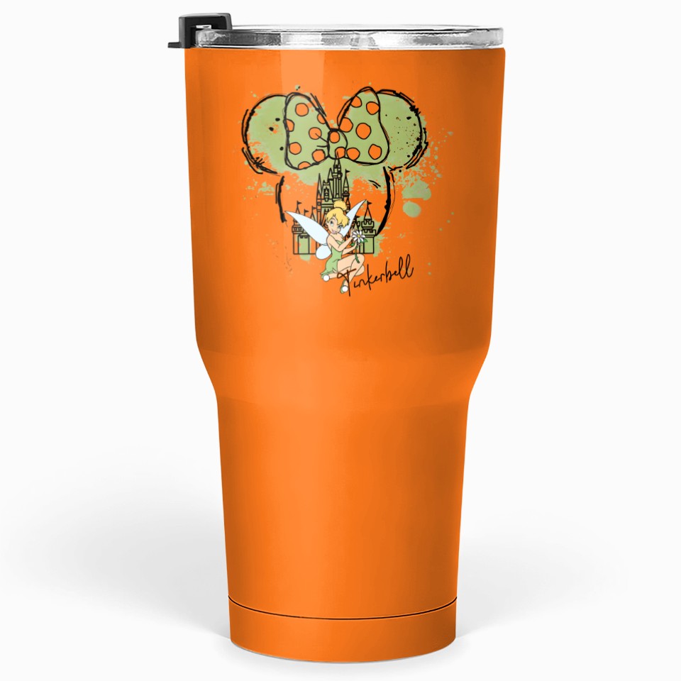Tinkerbell Tumblers 30 Oz, Watercolor Disney Castle Tumblers 30 Oz | ID ...