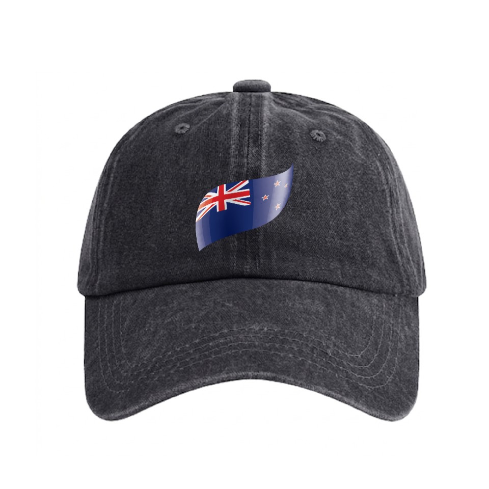 New Zealand Flag Curved Washed Denim Baseball Caps | ID 44182845 by ...