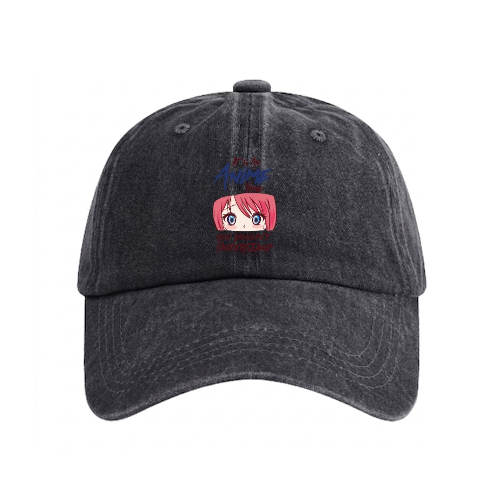 Anime Girl Maga Eyes It's An Anime Thing Japanese Washed Denim Baseball ...