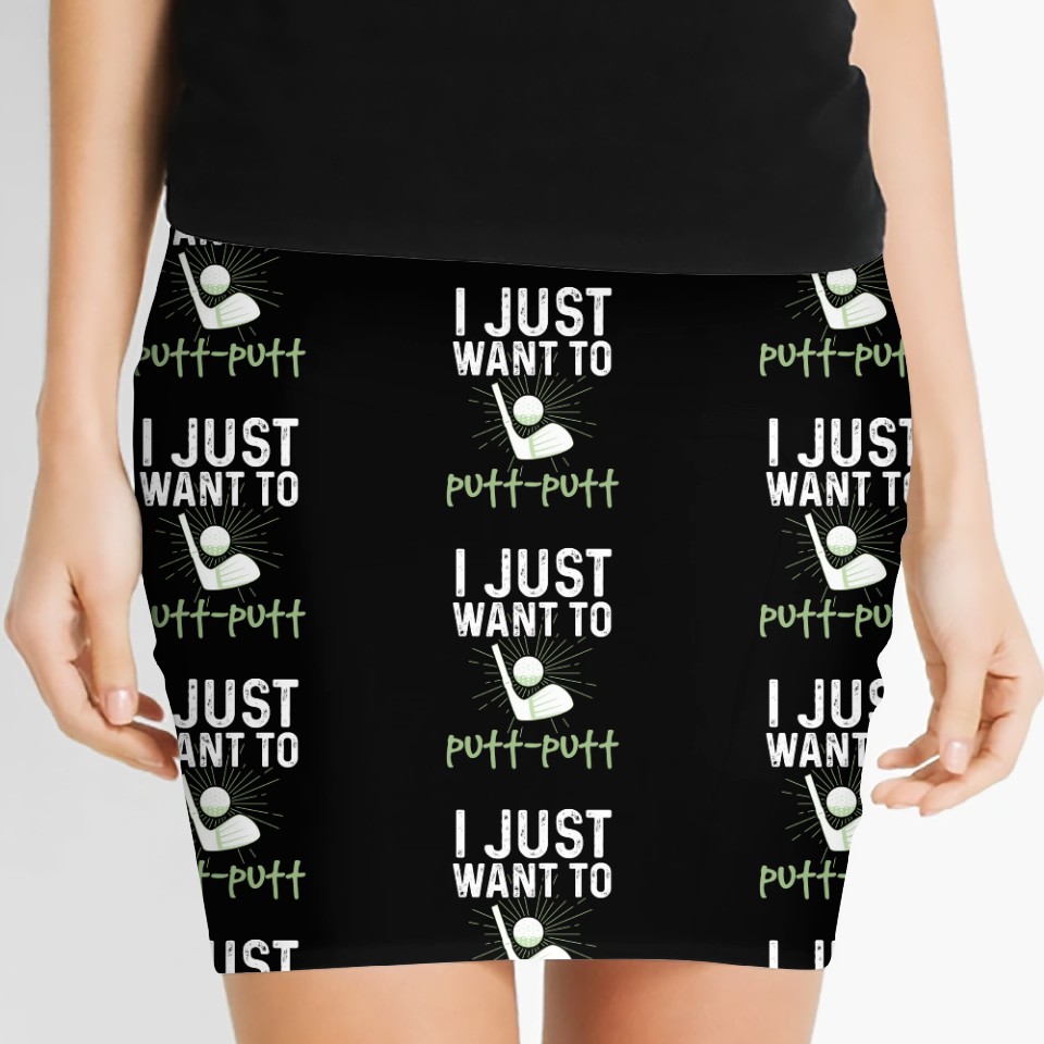 Funny Goofy Mini Golf Quotes Putt Putt Legend Women's Mini Skirts | ID ...